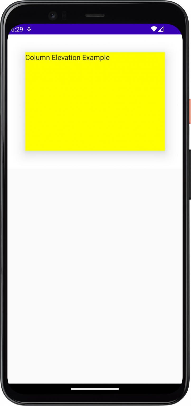 How To Set Elevation To Column In Android Jetpack Compose Coding With
